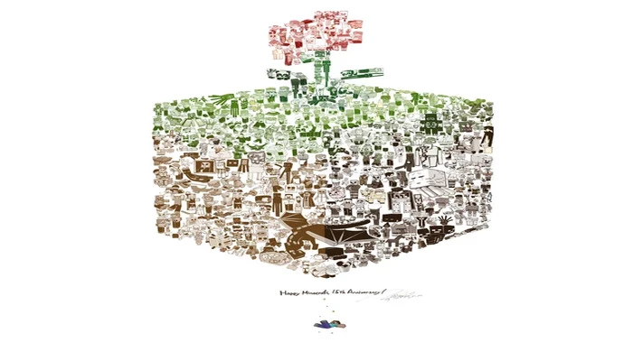 Minecraft celebrating 15th anniversary with stunning block fan art